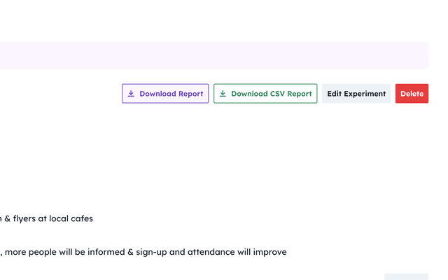 Actionable Reporting